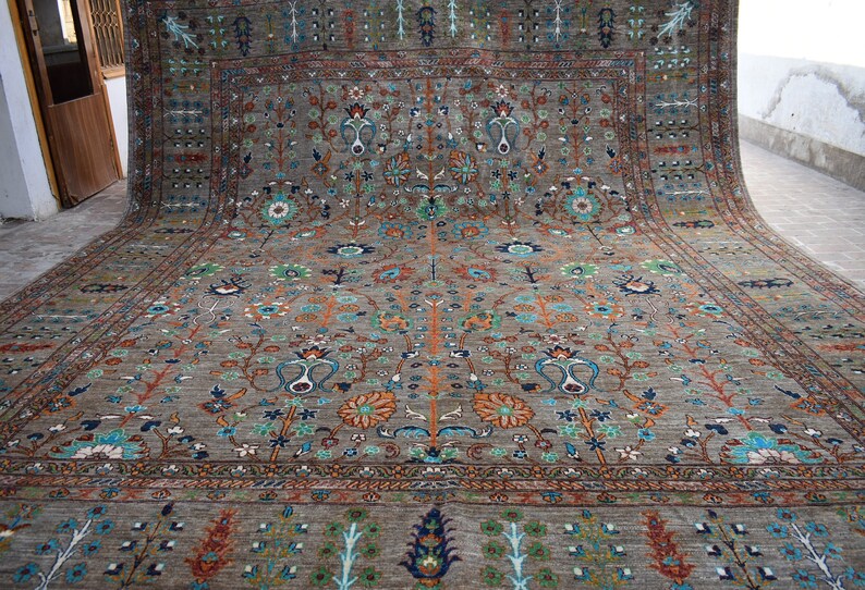Extra Large Area Rug, 13x16 Oversized Unique Oriental Rug, Afghan Rug ...