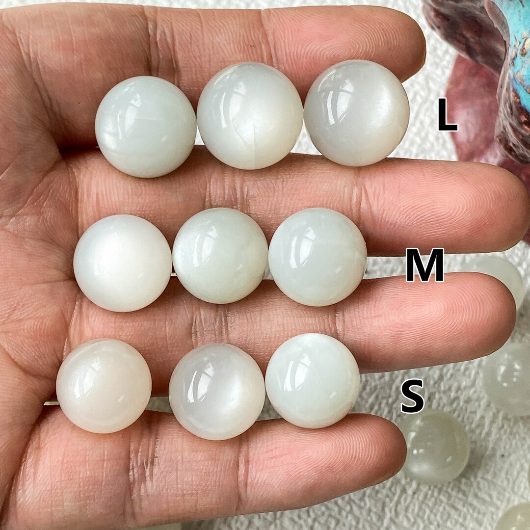 Mini Moonstone Sphere ,white Flash Sparkles, Crystal Healing Decor ...