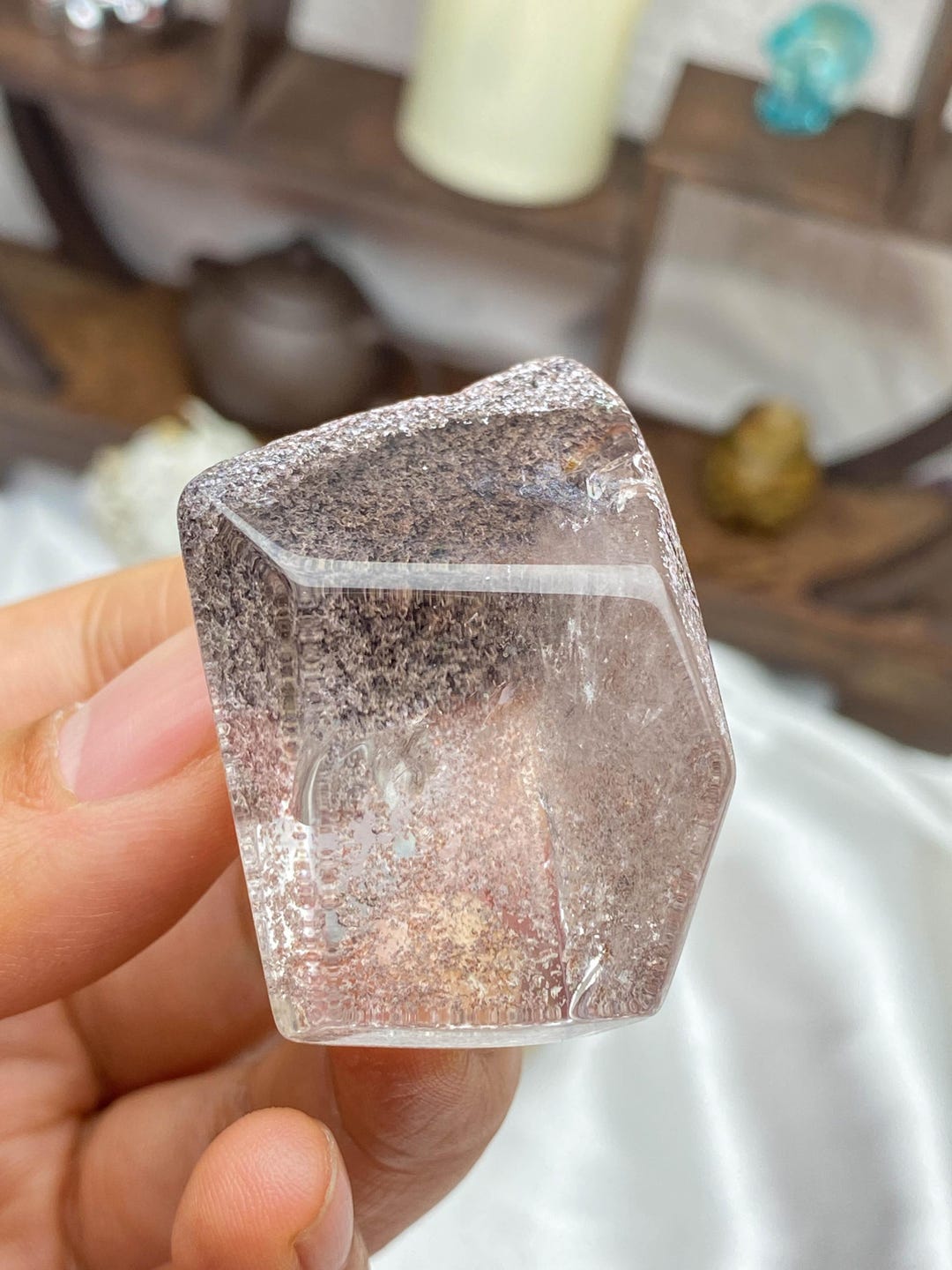 Natural Gray Garden Quartz Freeform , Crystal Freeform , Gemstone ...