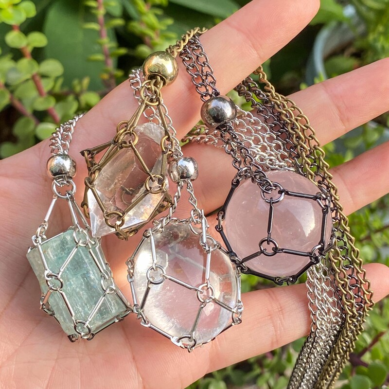 Crystal Cage Necklace - Etsy