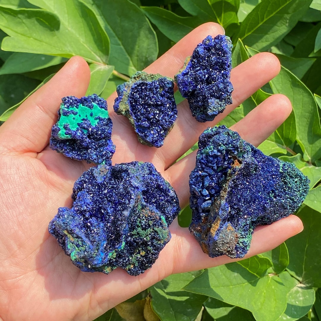 Natural Azurite Raw Stone Rough , Azurite Healing Crystal , Azurite ...