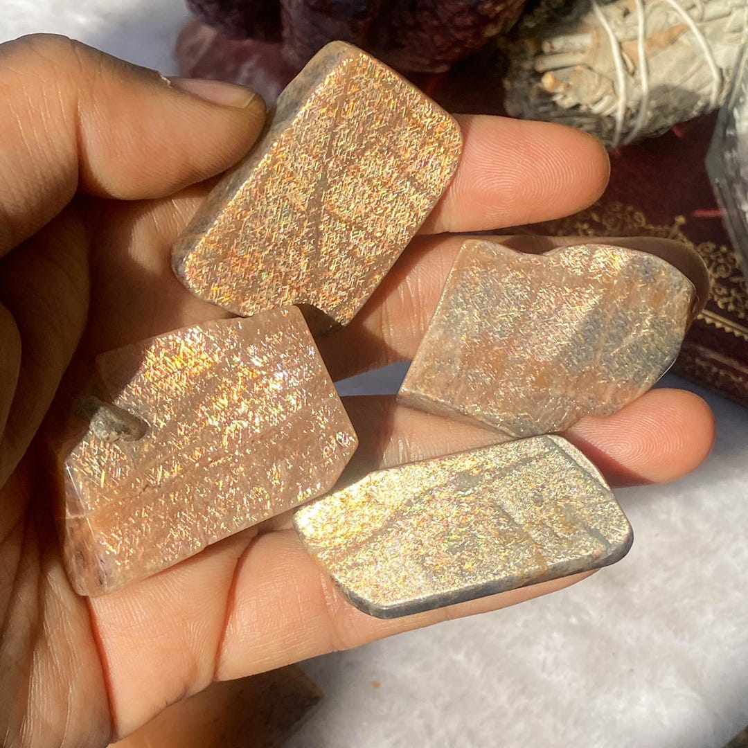 Raw Lattice Sunstone Gems, Raw Gemstone From Tanzania, - Rare Rainbow ...