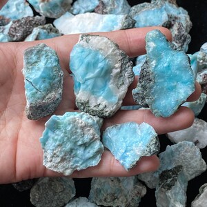 High Quality Raw Larimar , Larimar Rough , Dominican Gem , Natural ...