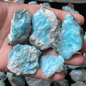 High Quality Raw Larimar , Larimar Rough , Dominican Gem , Natural ...
