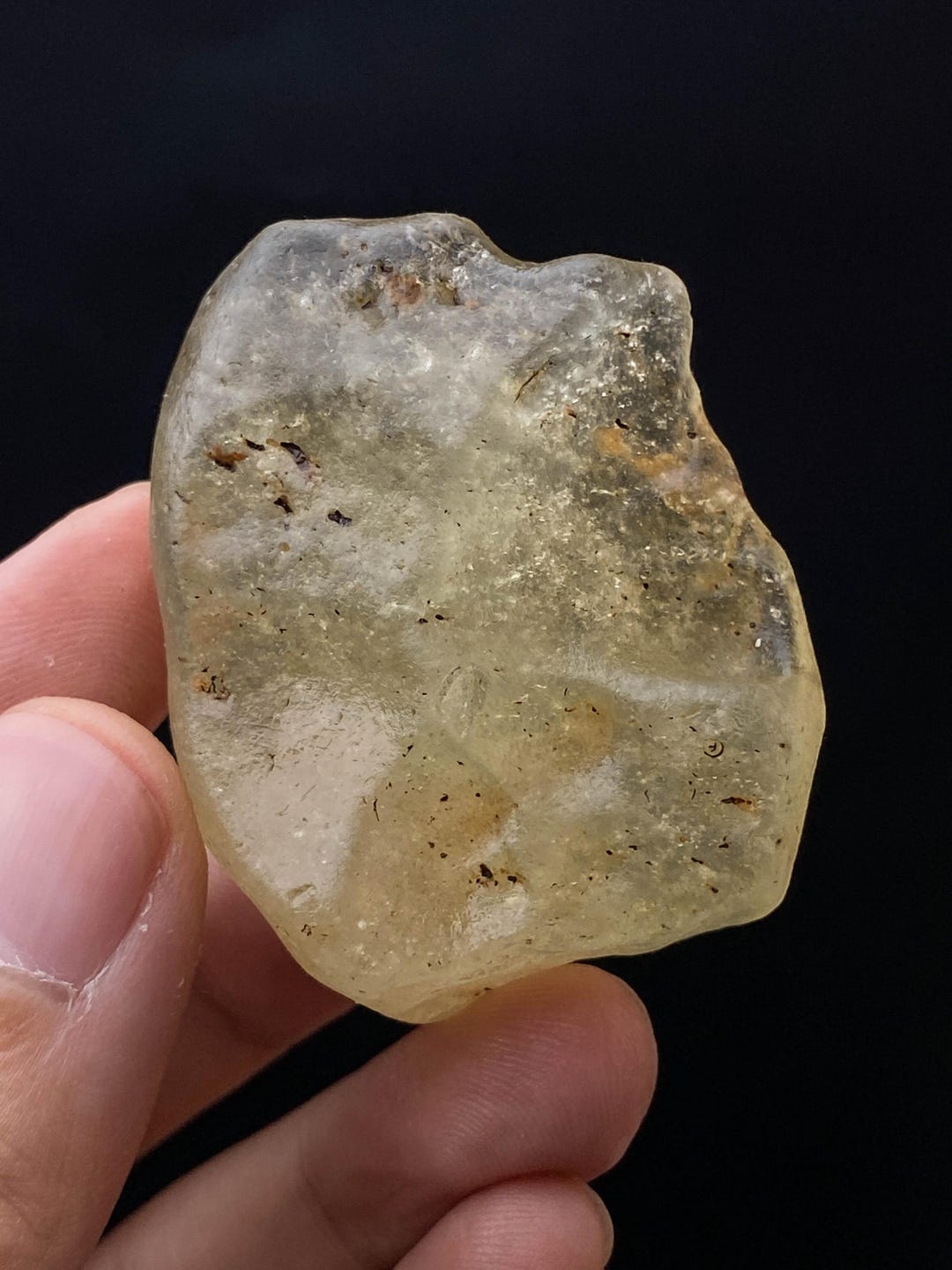 Libyan Desert Glass Meteorite , Rare Golden Tektite Fragment , Natural ...