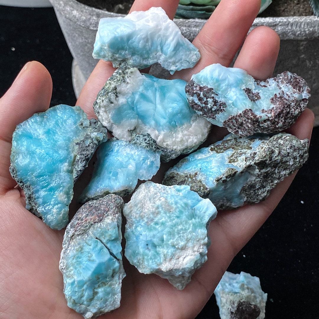 High Quality Raw Larimar , Larimar Rough , Dominican Gem , Natural ...