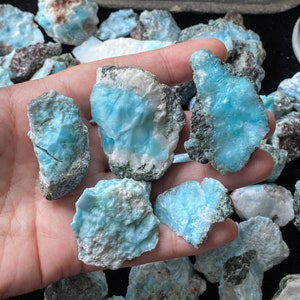 High Quality Raw Larimar , Larimar Rough , Dominican Gem , Natural ...