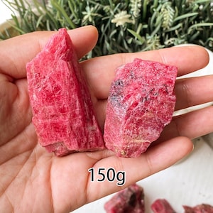 Natural Raw Deep Pink Rhodonite Rough Stones , High Grade Healing ...