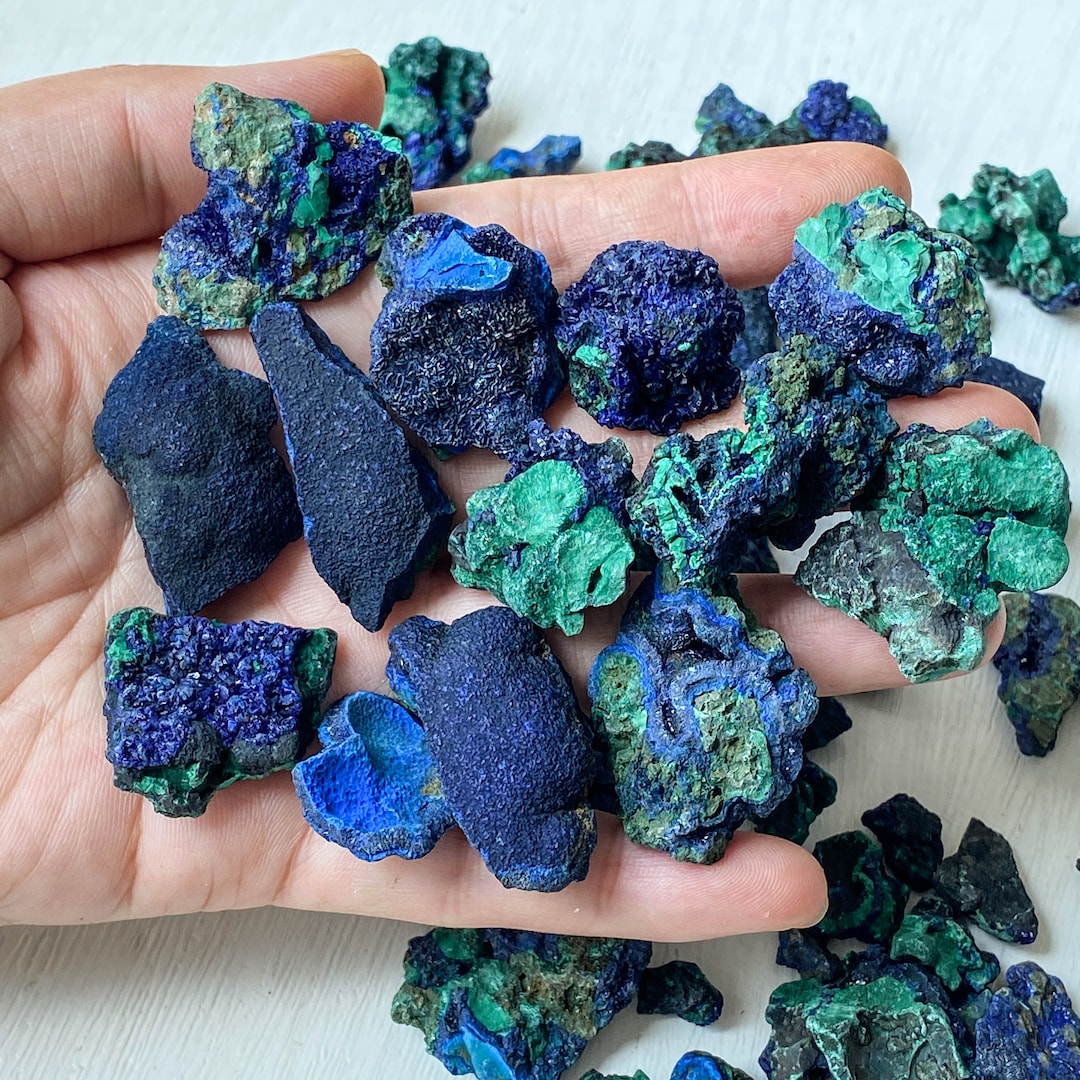 Natural Azurite Raw Stone Rough , Azurite Healing Crystal , Azurite ...