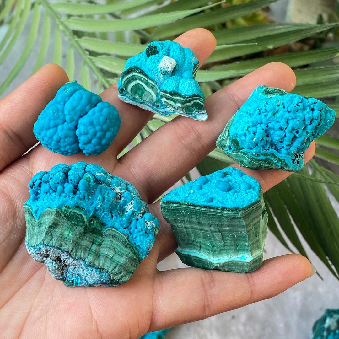 Rare Chrysocolla Malachite Raw Stone From Congo | Unique Mineral Specimen | Malachite ...