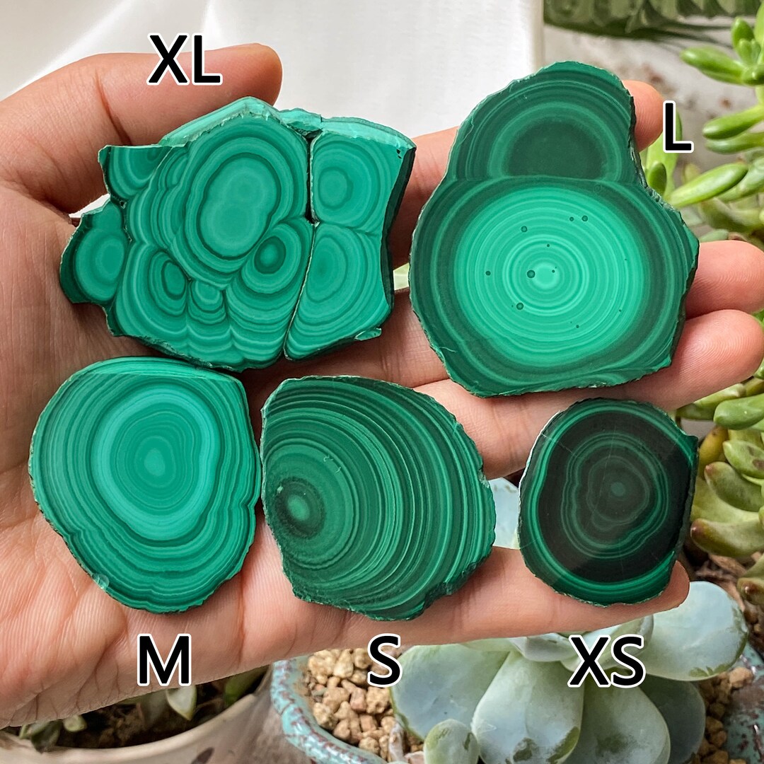 Genuine Malachite Crystal Slices - Natural Malachite Slab, Quartz ...