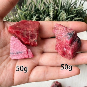 Natural Raw Deep Pink Rhodonite Rough Stones , High Grade Healing ...