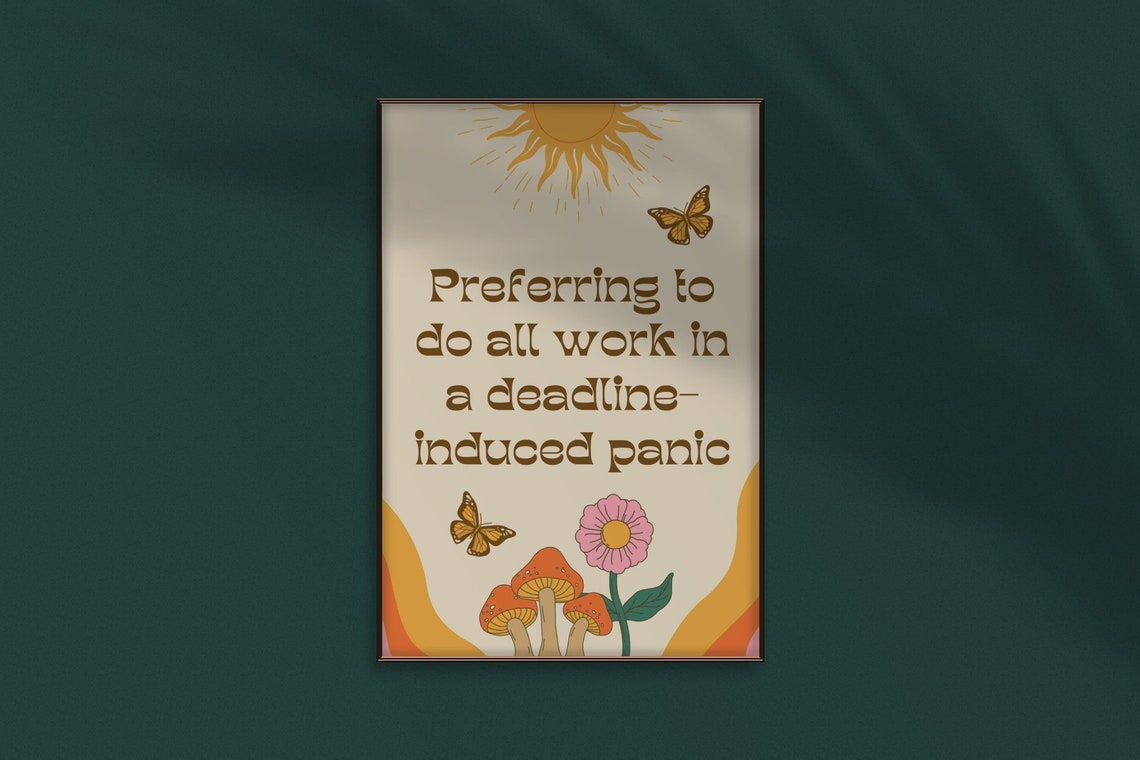 Relatable Art ADHD Poster Printable Wall Art ADHD Print - Etsy