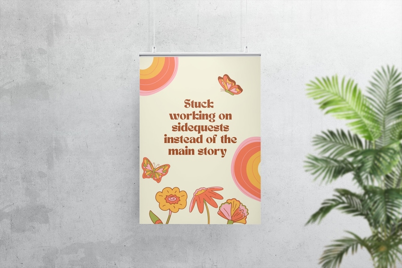 Relatable Art, ADHD Poster, Printable Wall Art, ADHD Print, Mental ...