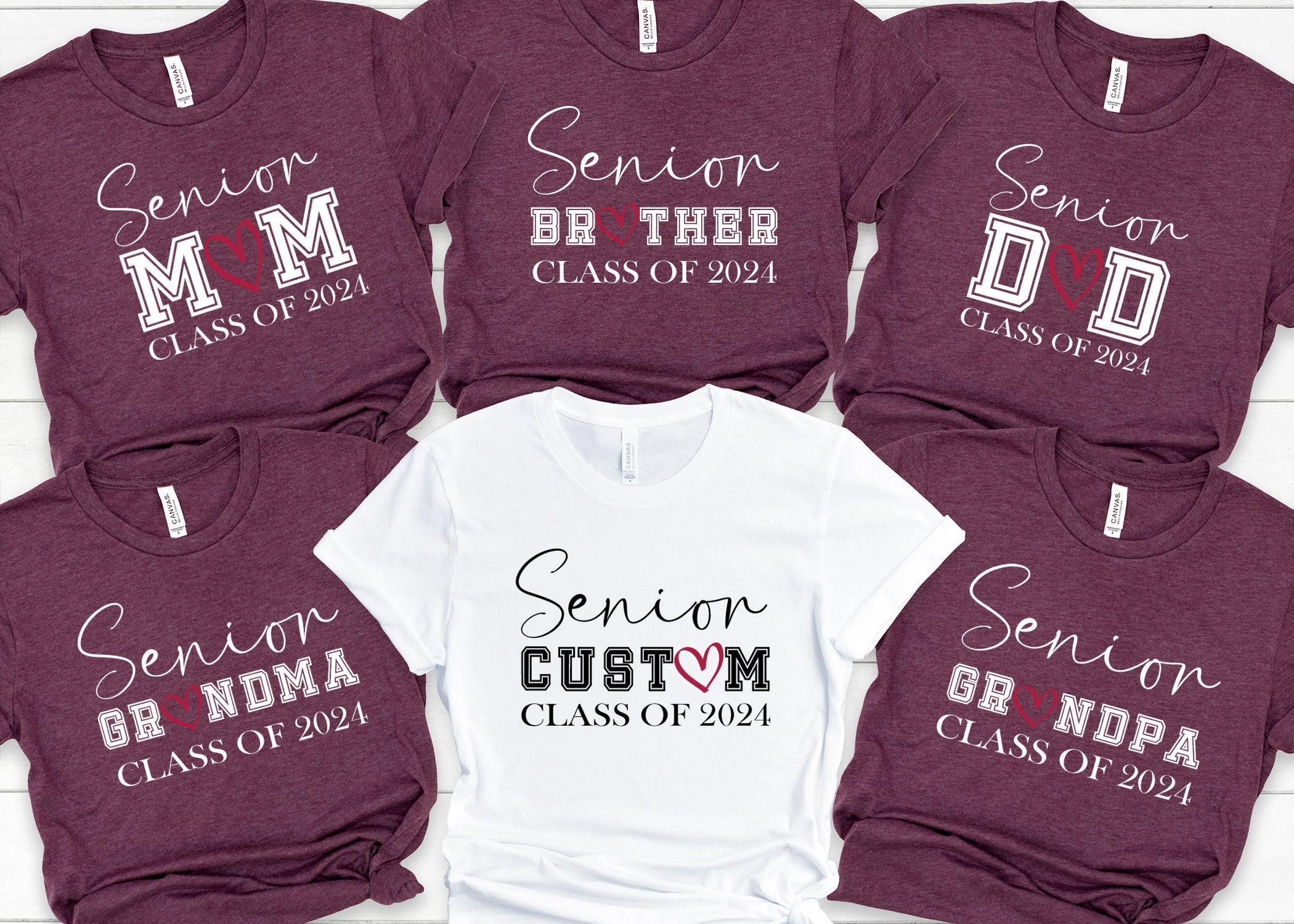 Class of 2024 Family Graduation Shirts, Custom Family Graduation Shirts ...