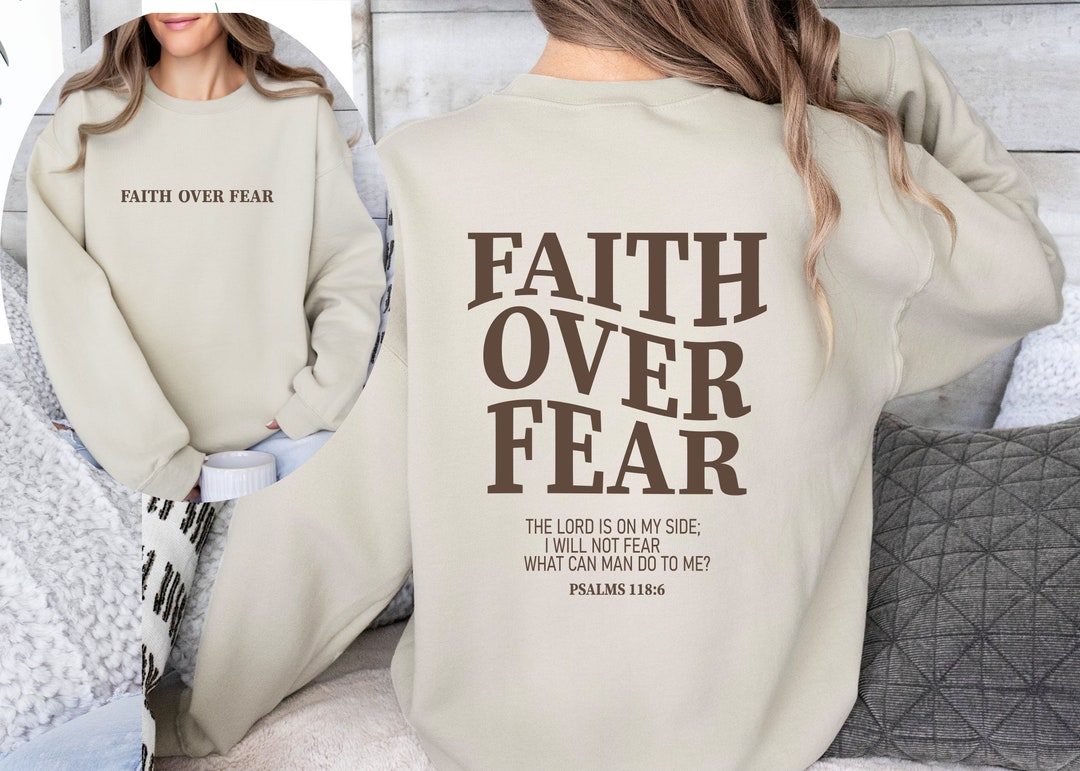 Faith Over Fear Christian Sweatshirt-hoodie,christian Sweatshirt,jesus ...