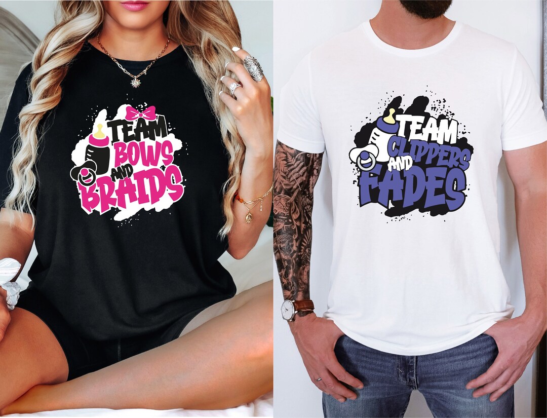 Team Bows and Braids Shirt, Team Clippers and Fades T-shirt, Gender ...