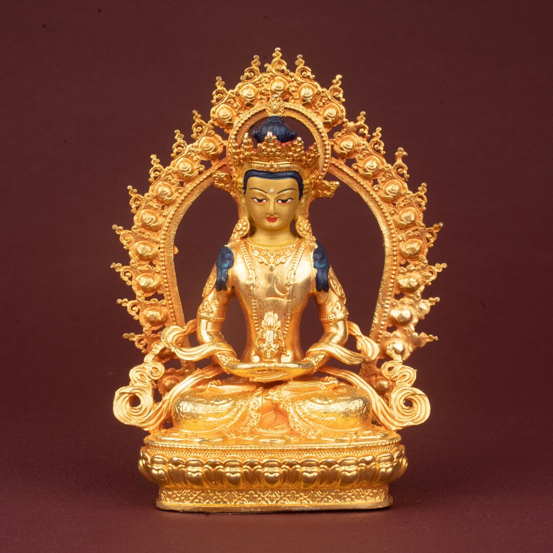 Mini Amitayus Statue 10.5cm Amitayus Buddha of Boundless Life - Etsy