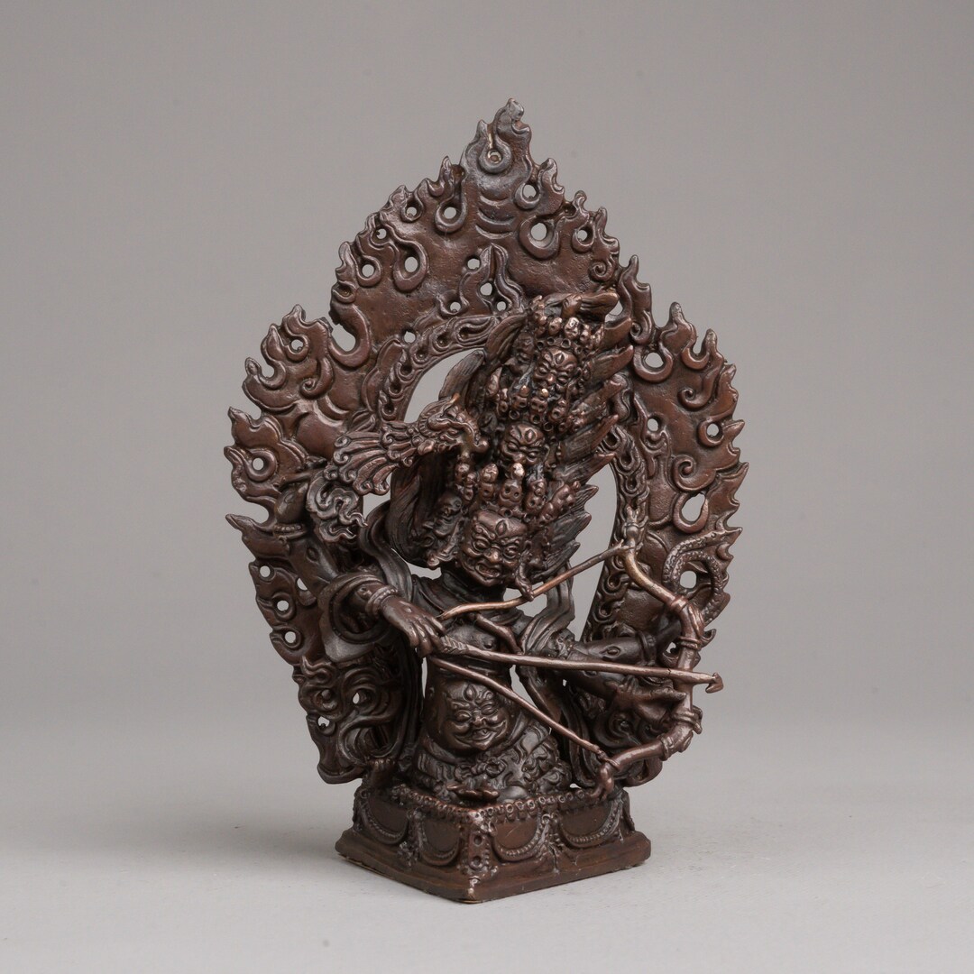 Rahula Statue 12cm Rahula Statue Buddhist Protector Copper Oxidized ...