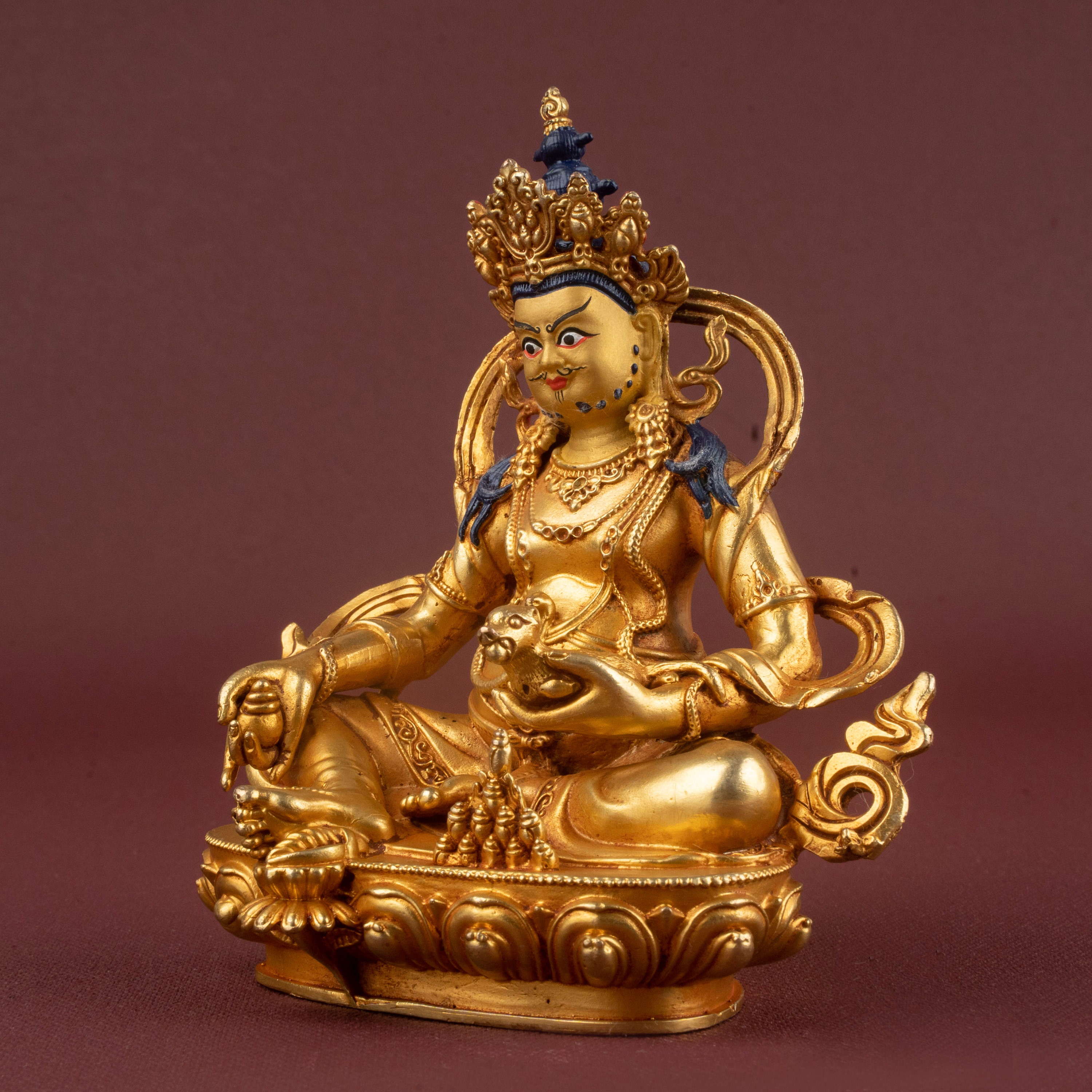 Mini Dzambhala Statue Deity of Wealth and Fortune Jambala Zambala - Etsy