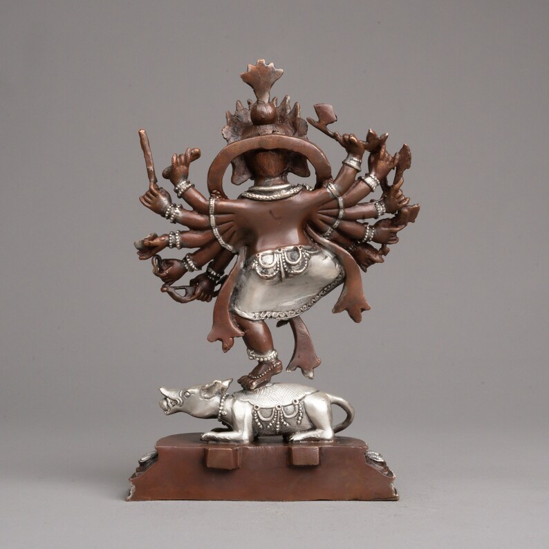 12 Arm Standing Ganesh Ganesha Copper Ganesh With Silver Plating - Etsy