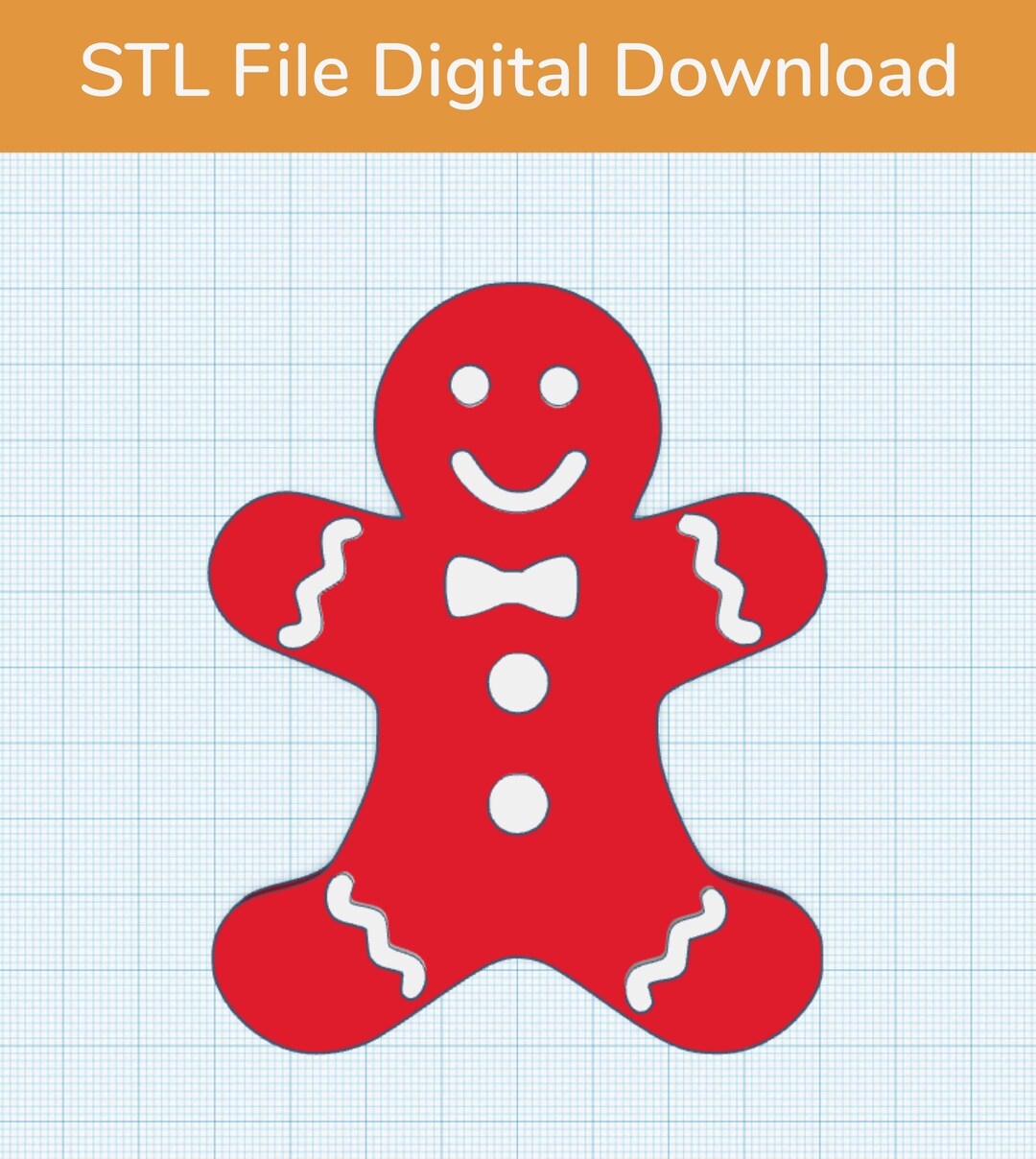 Christmas Gingerbread STL File for 3D Printing Ginger Bread - Etsy
