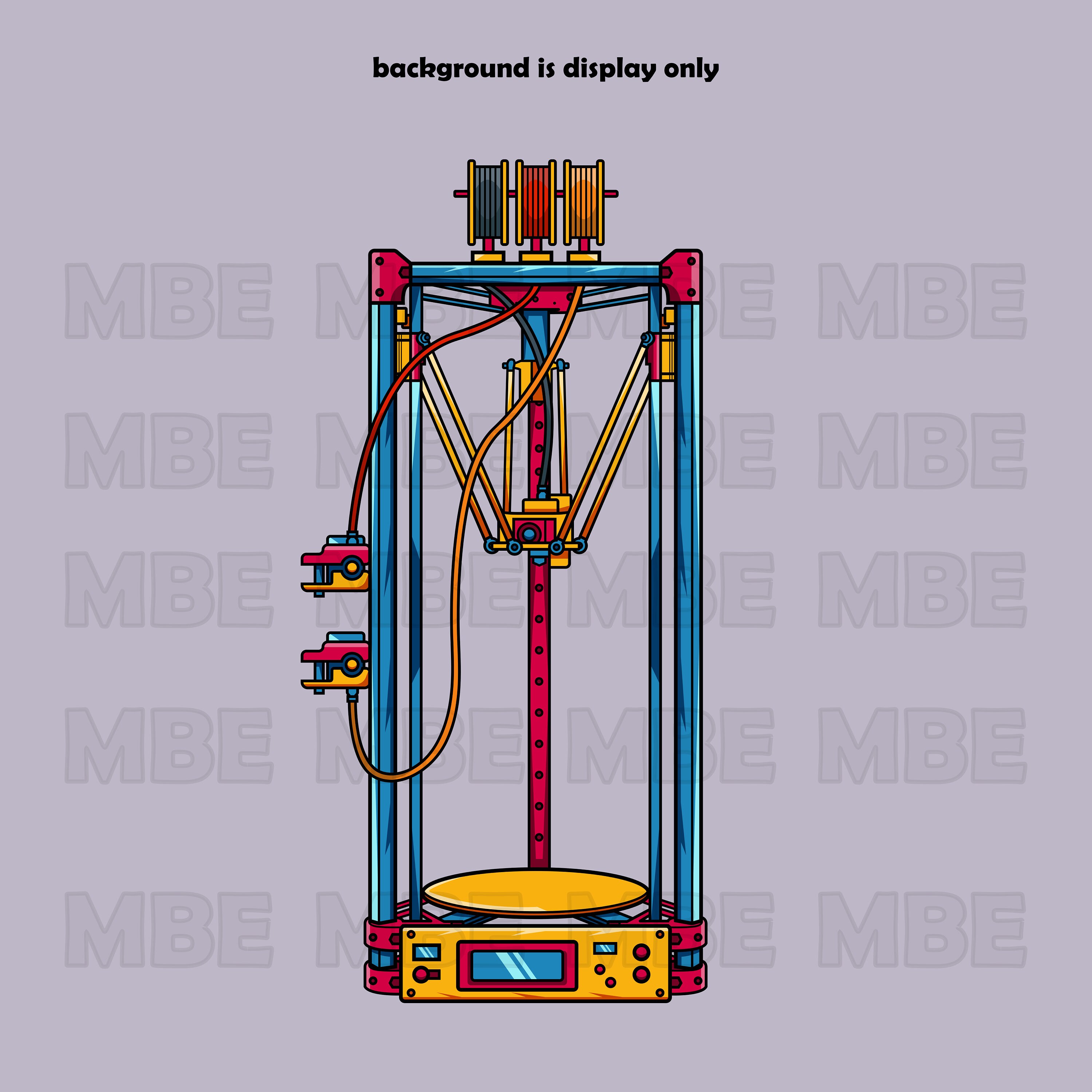 3D Printer Design 6 for Merch Items Tshirt Sticker Mug Png - Etsy