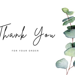 Eucalyptus Thank You Card, Thank You Card Printable, Thank You Card ...