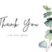 Eucalyptus Thank You Card, Thank You Card Printable, Thank You Card ...