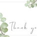 Eucalyptus Thank You Card, Thank You Card Printable, Thank You Card ...