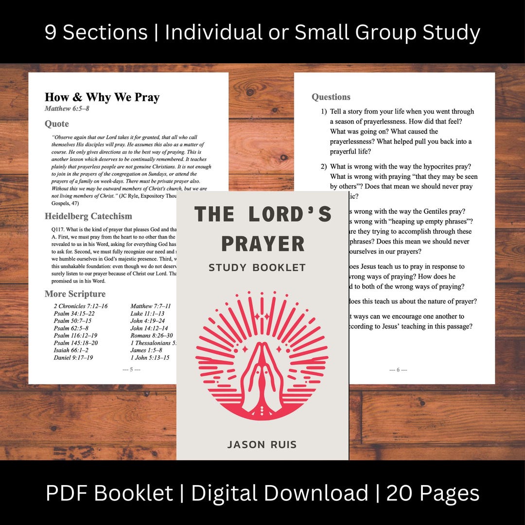 The Lord's Prayer Study Booklet: Deepen and Enhance Your Prayer Life - Etsy
