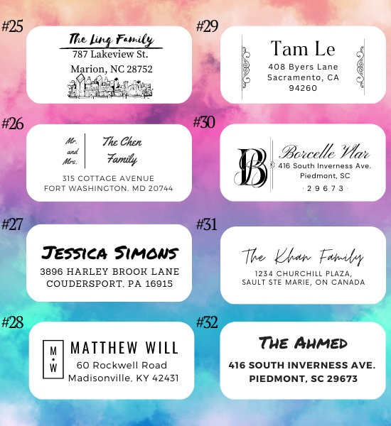 BUY 3 GET 1 FREE Best Calligraphy Address Label Rolls, Custom Return ...