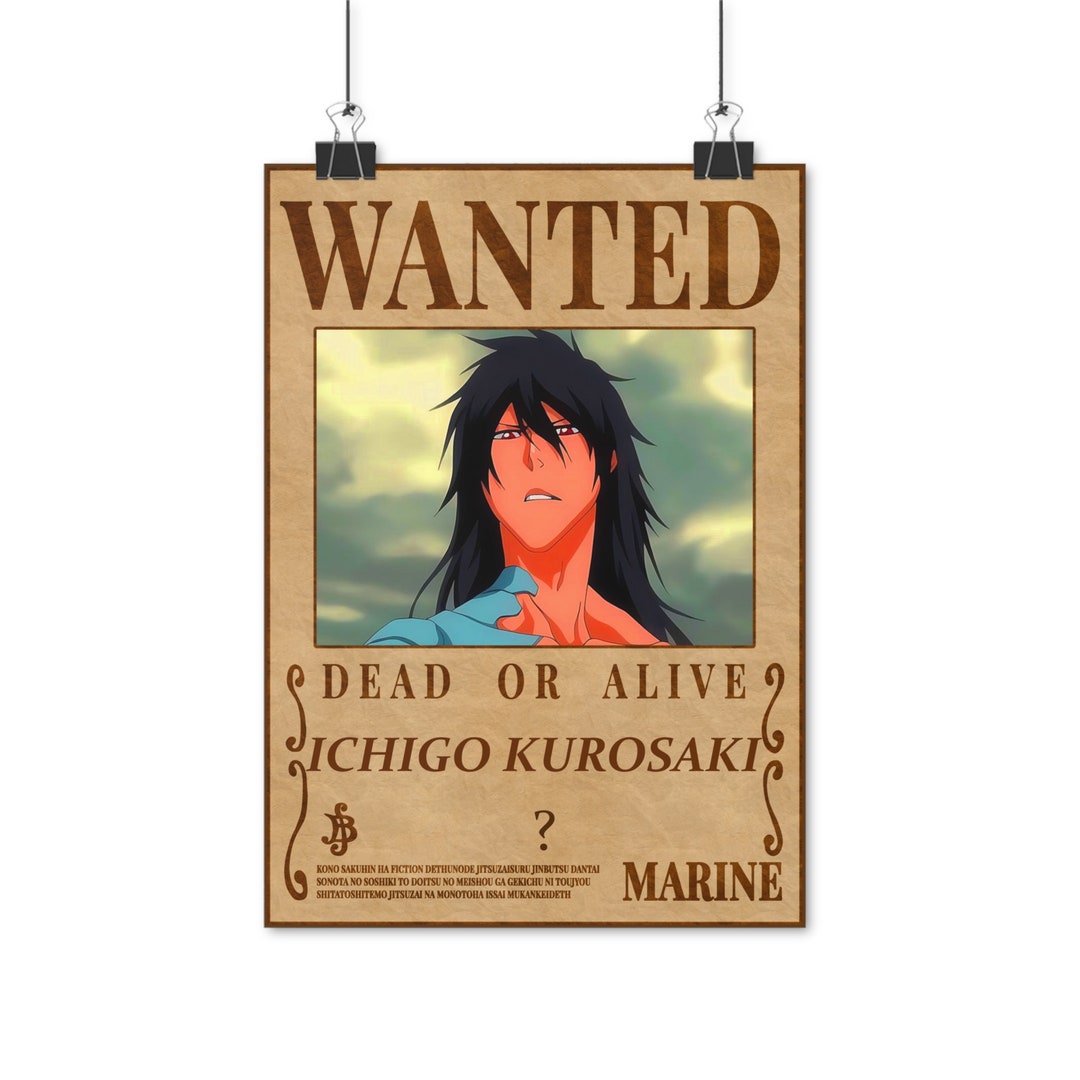 WANTED ICHIGO KUROSAKI . Posters Art Wall Art Manga Colourful Print ...