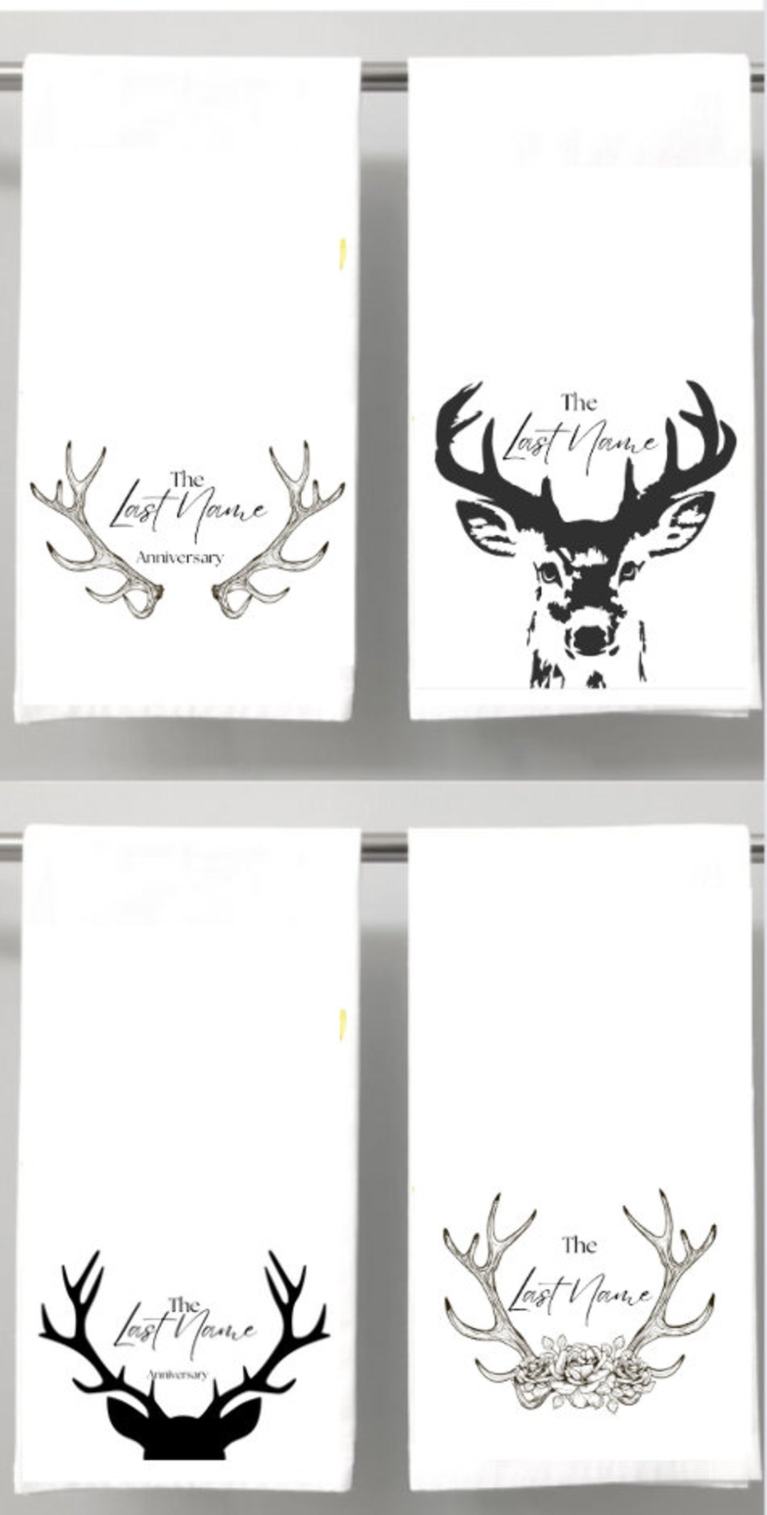 Deer & Hunting Tea Towel Set - Etsy