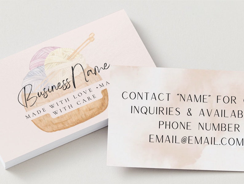 Crochet Business Card Template - Etsy