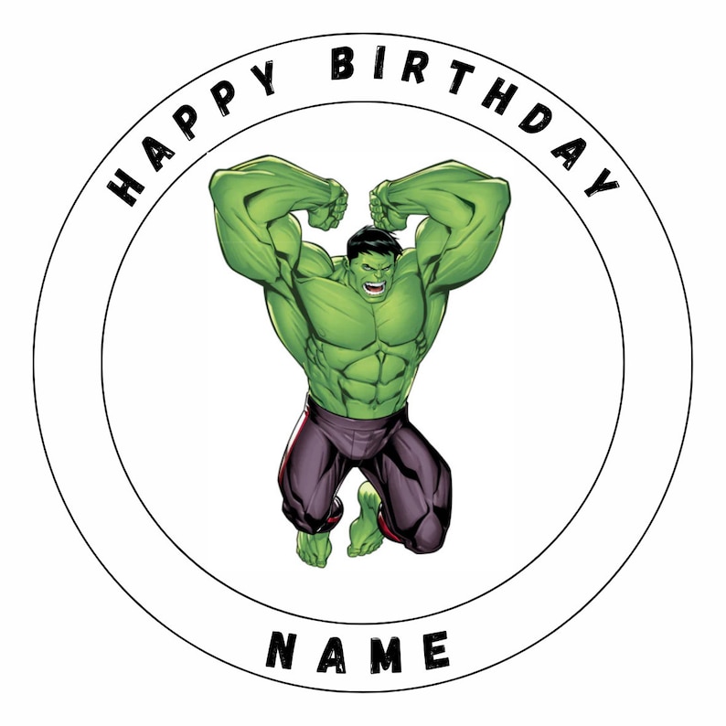 Hulk Smash Birthday Sticker - Etsy
