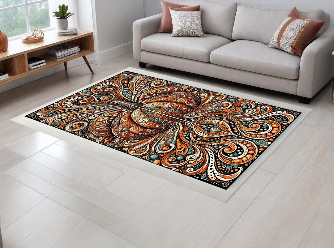 Brown Color Rug,geometric Pattern Rug,modern Rug,living Room Rug,home ...