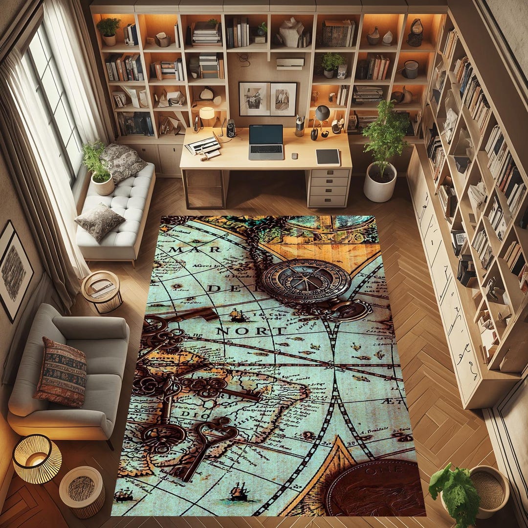 World Map Rug,map Pattern Rug,nature Pattern Rug,modern Rug,living Room ...