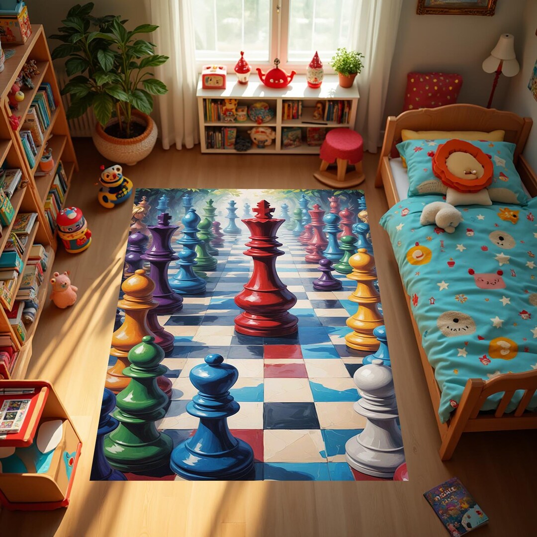 Chess Rug,chess Pattern Rug,modern Rug,living Room Rug,home Decor Rug ...