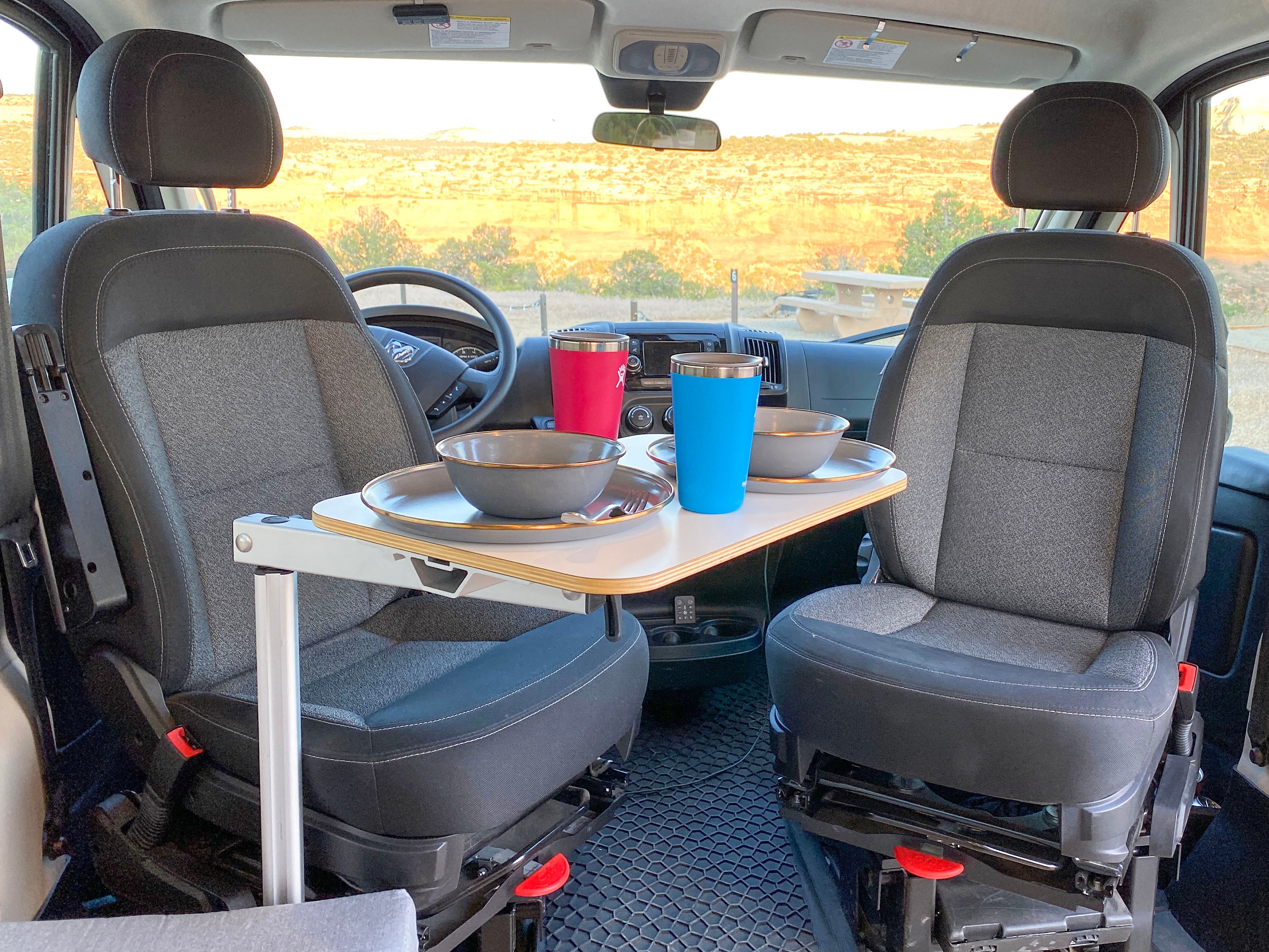 Camper Van Table Top: Black & White Laminate, Baltic Birch (15x23x0.5 ...