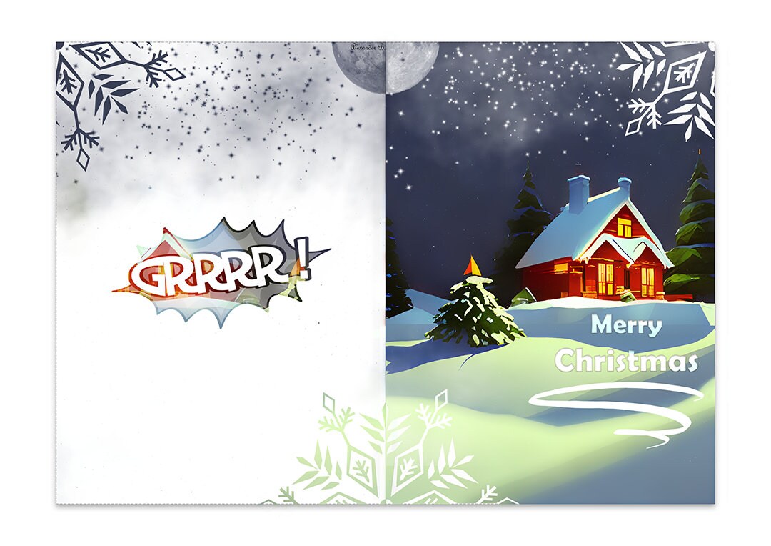 Printable Merry Christmas Card Set Printable Holiday Card - Etsy