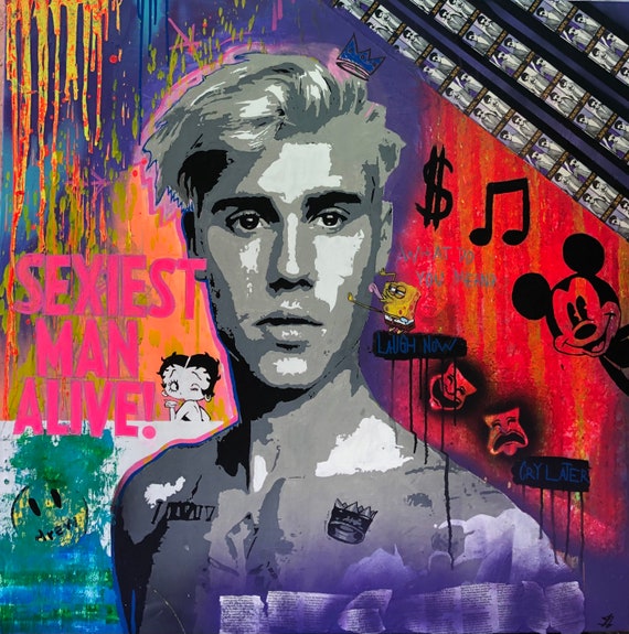 Justin Bieber Graffiti Art