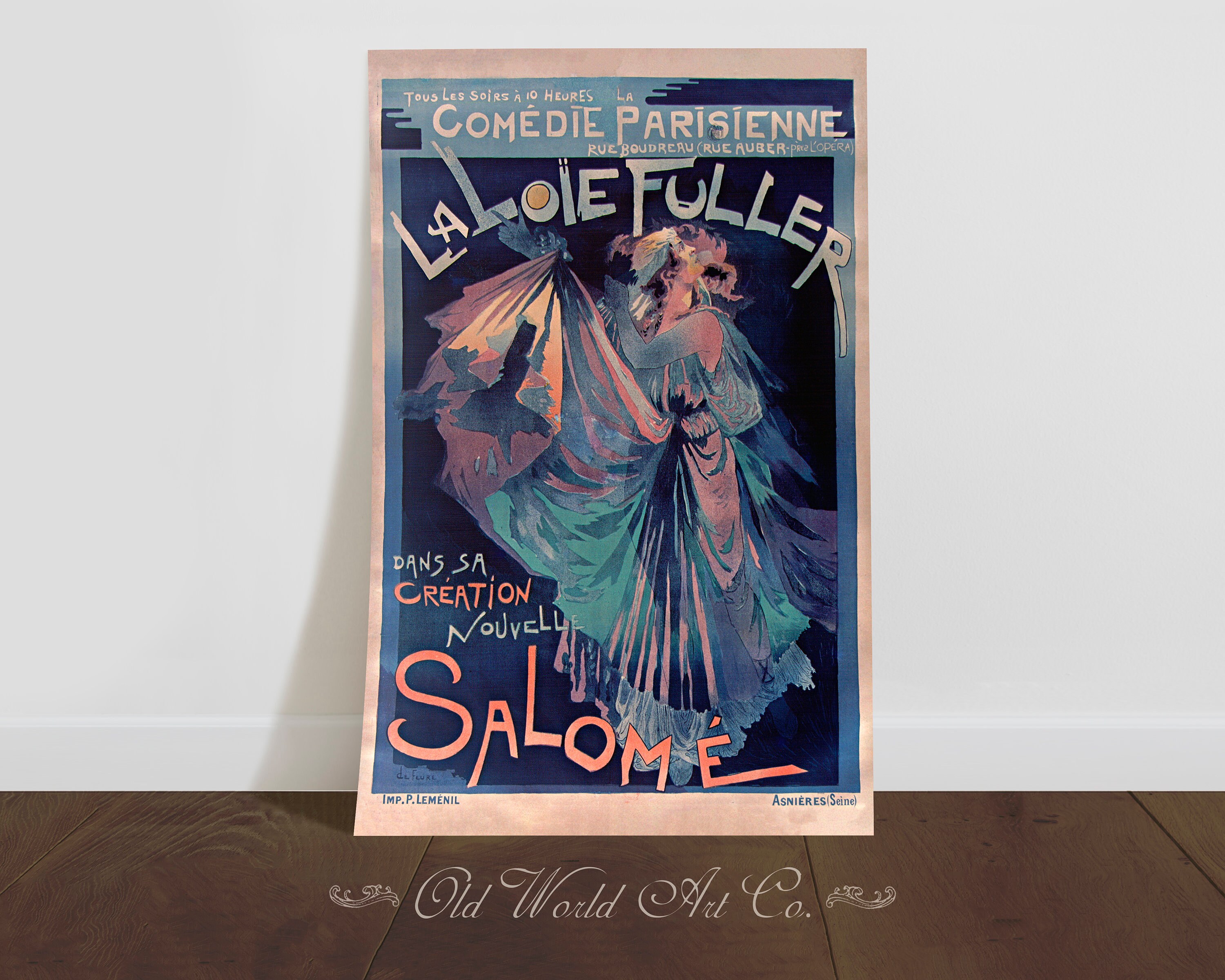 Salome, Vintage Wall Art, Loie Fuller, Art Deco Art, Art Deco Decor ...