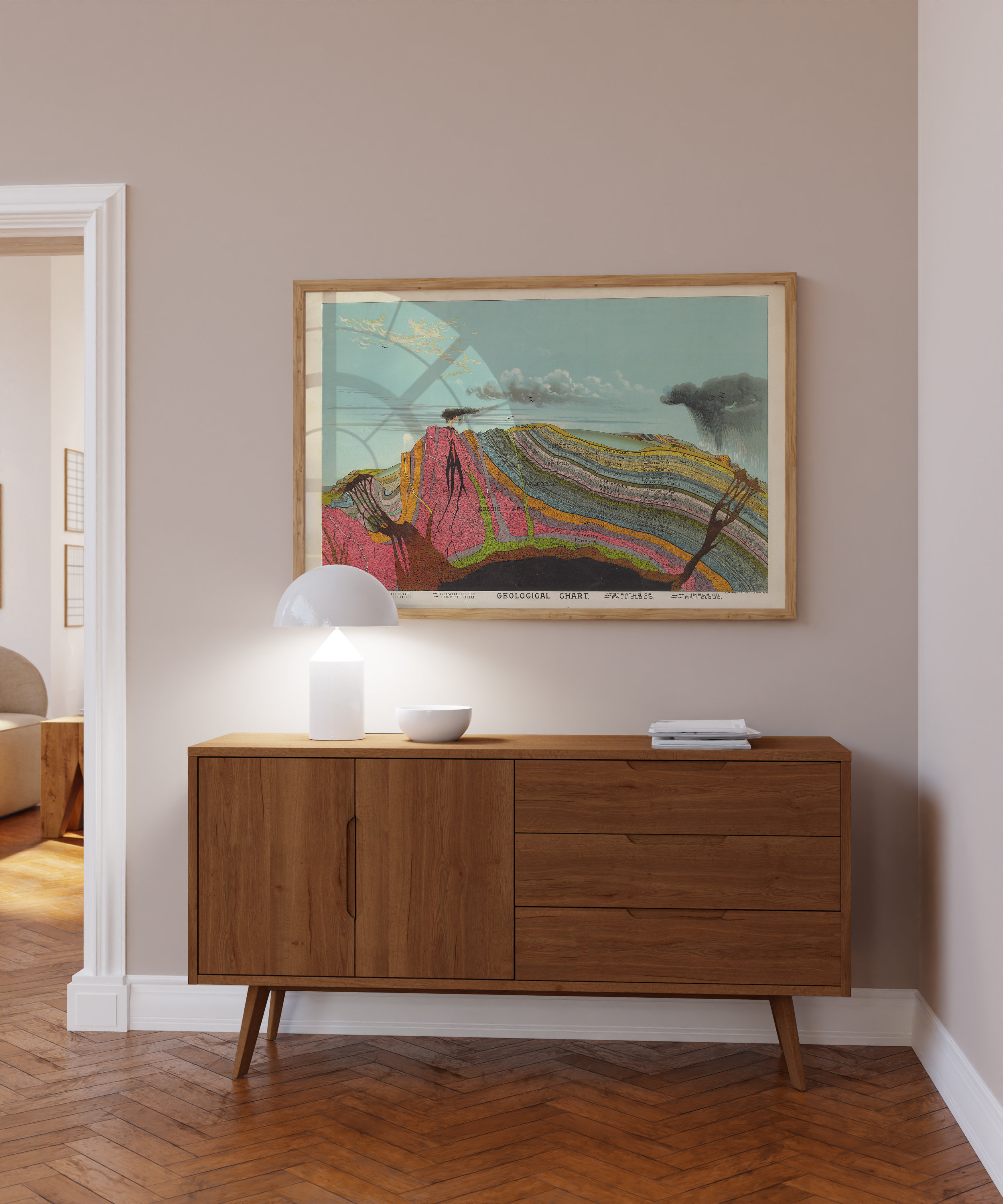 Geological Chart Print, Geology Illustration 1893, Gift for Geologists ...