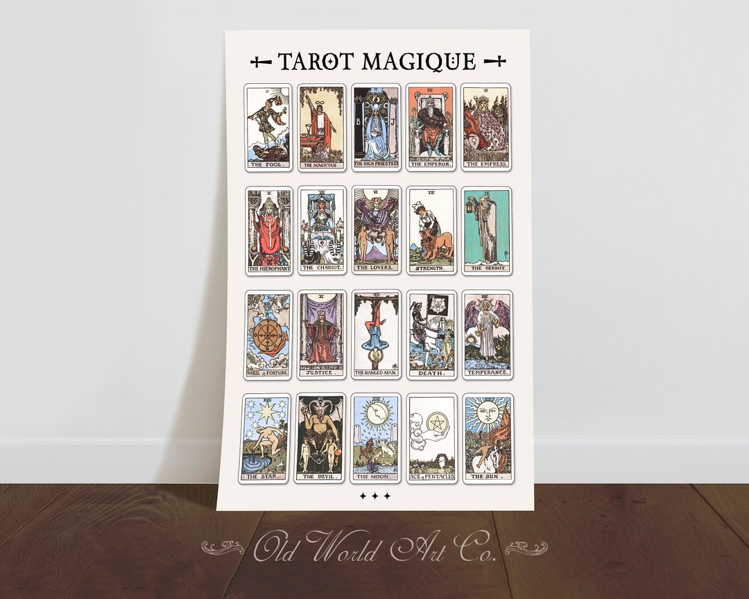 Tarot Gifts, Tarot Card Art Print, Tarot Card Wall Decor, Psychic Decor ...
