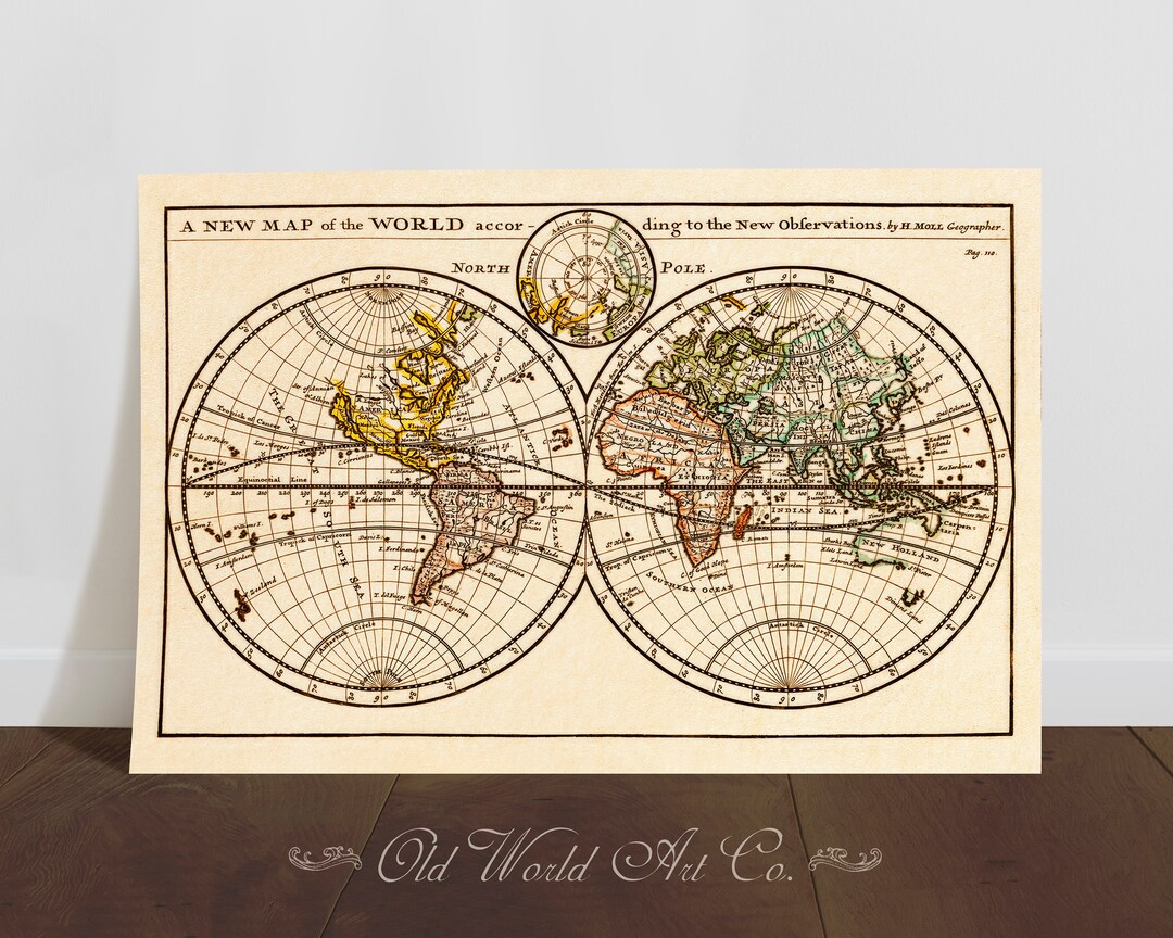 Map, Map Wall Art, Map Print, Vintage Map Decor, Wall Decor ...