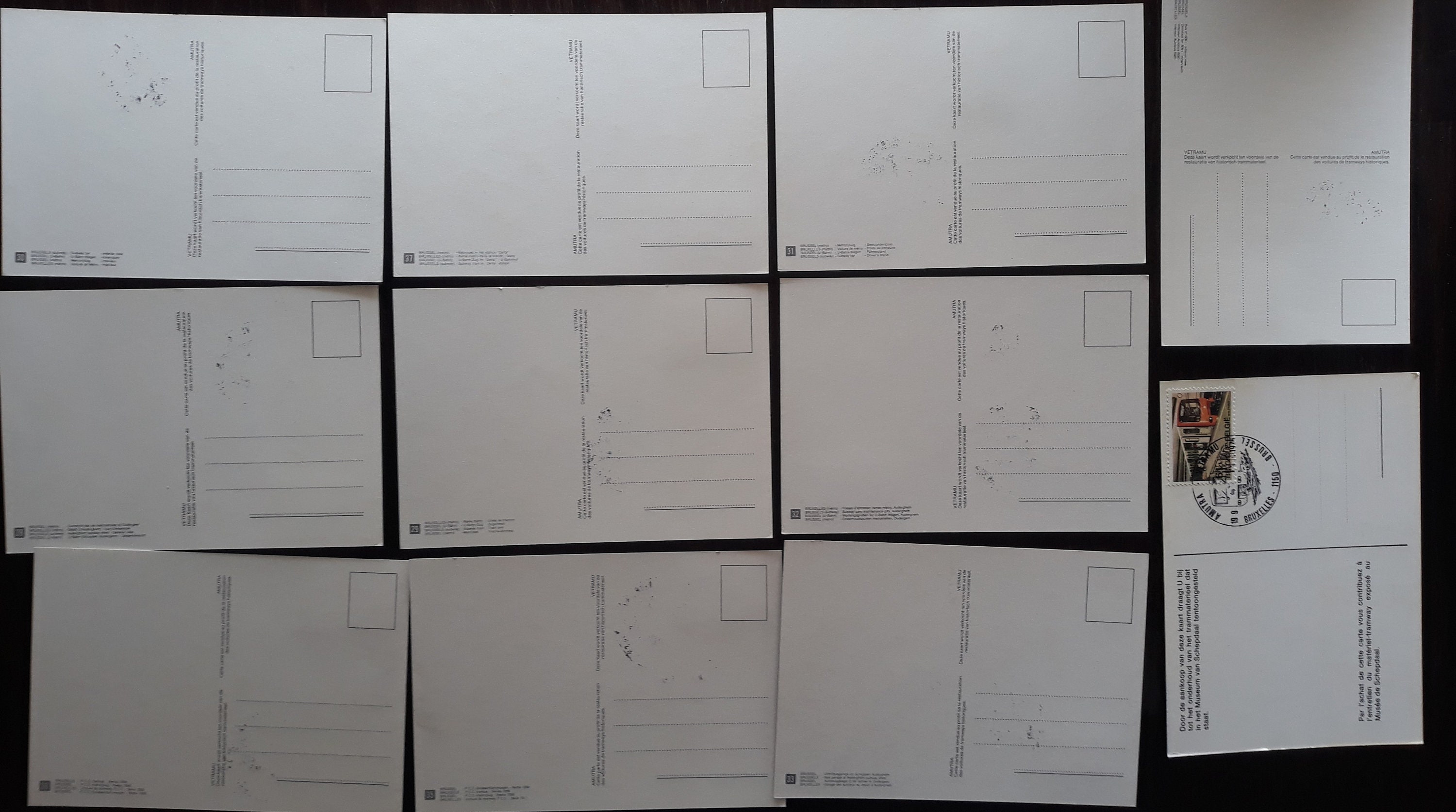 17 POSTCARDS, MC, Maxi Cards BELGIUM 1976, Trains, Railroads ...