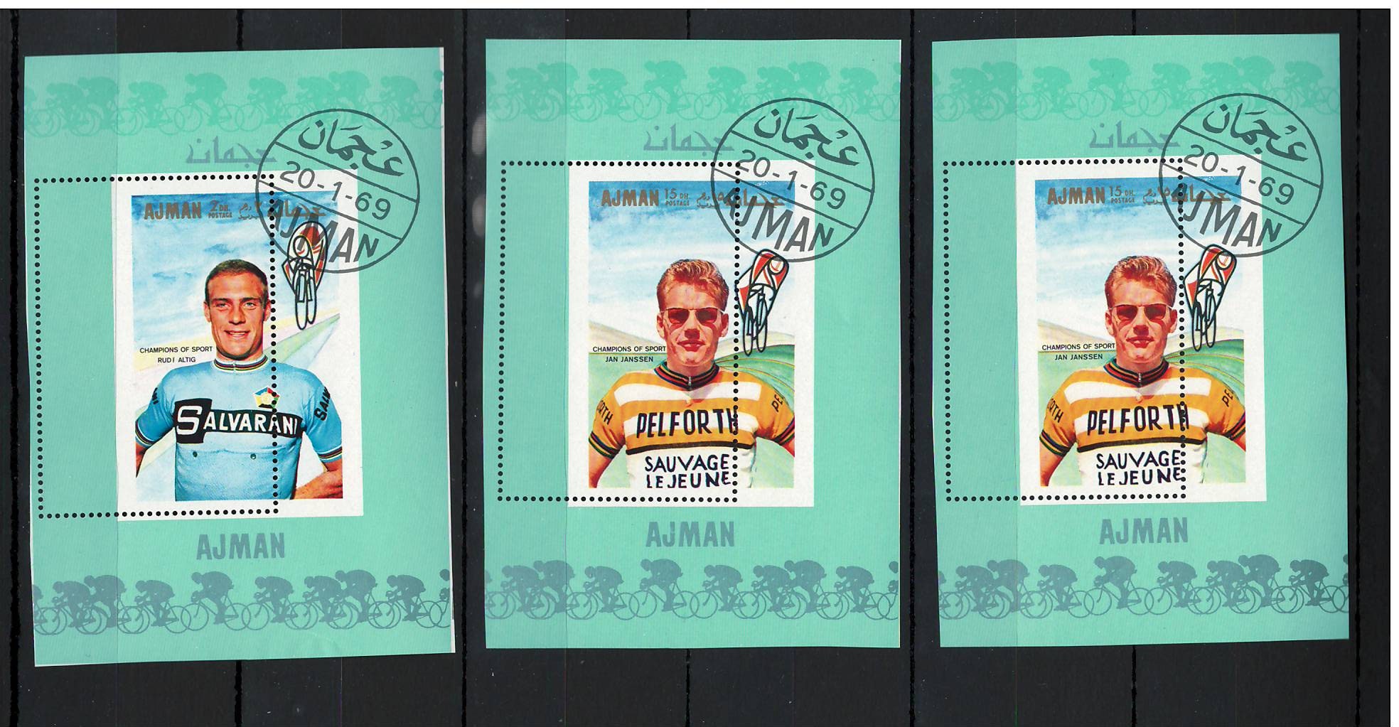 RARE Perforation ERROR AJMAN 1969 Postage Stamps - Etsy