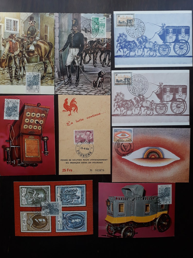 Set of 31 Vintage POSTCARDS, MC, Maxi Cards - From BELGIUM 1960-69, All ...