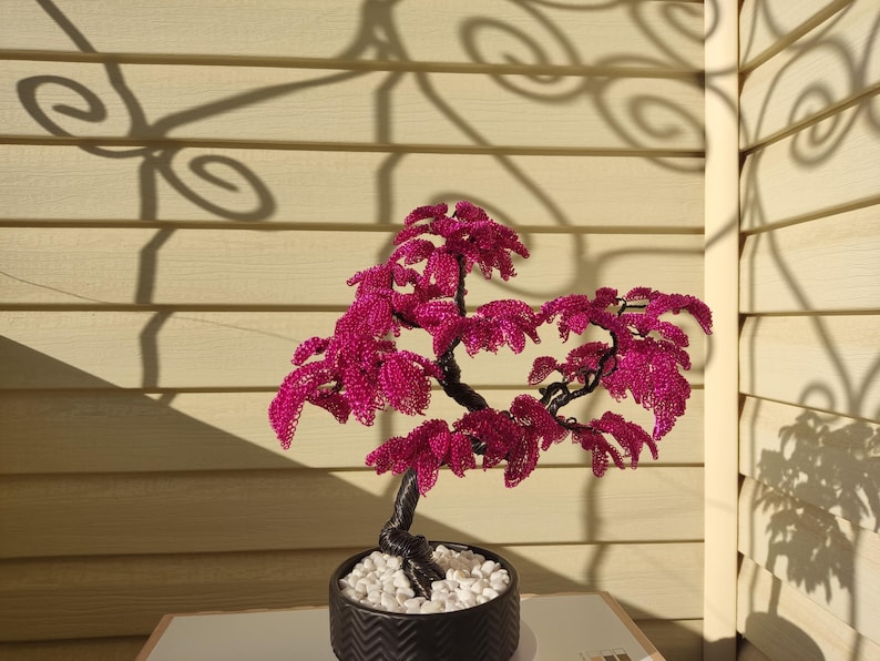 Pink Weeping Willow BONSAI TREE Sculpture, Japanese Style NEJIKAN ...